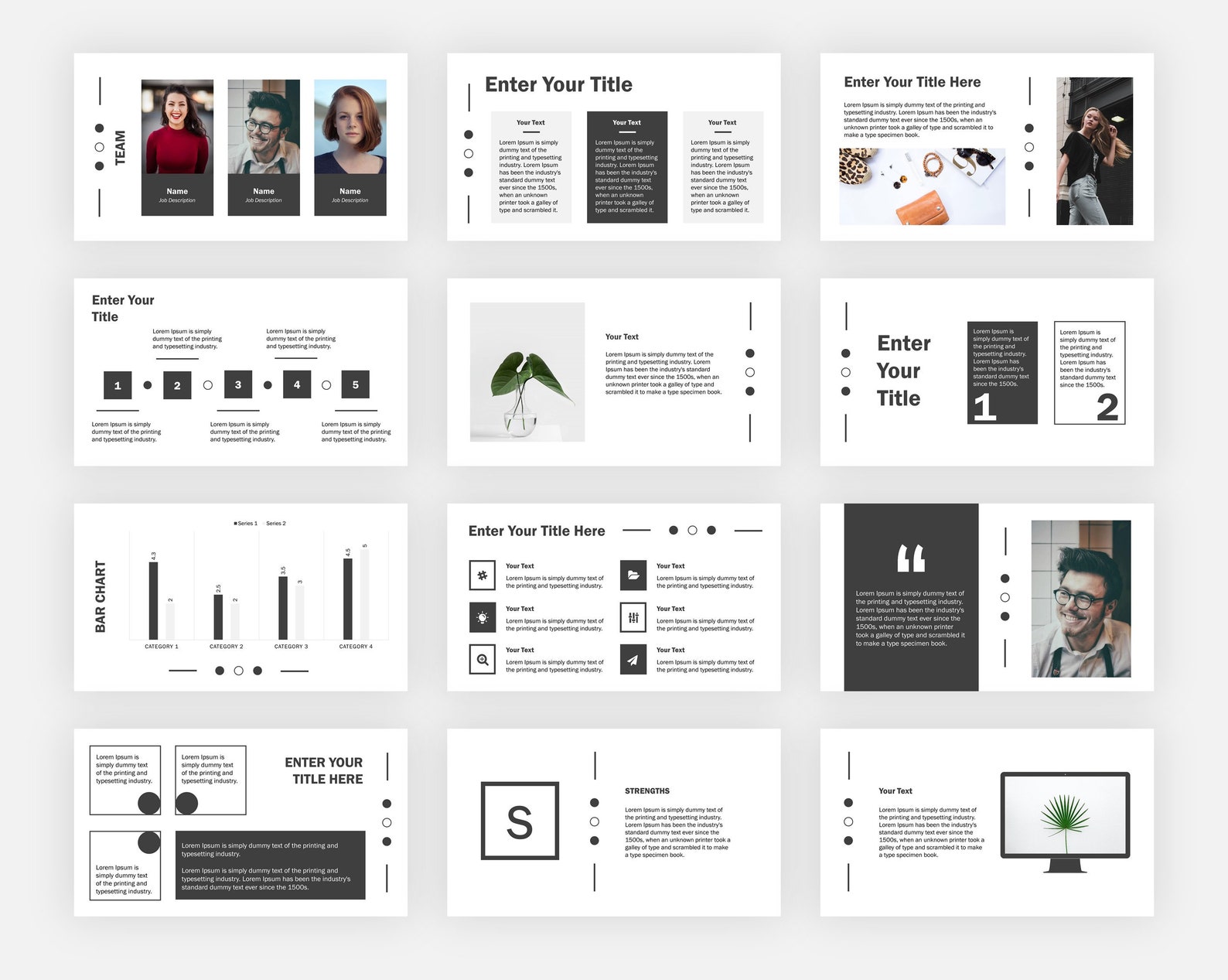Modern and Minimal Magazine Style Powerpoint Presentation - Etsy