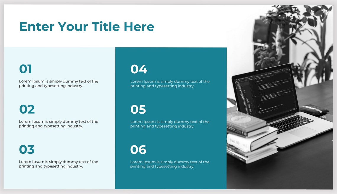 Clean Powerpoint Presentation Template Aqua Blue, Minimal Business ...
