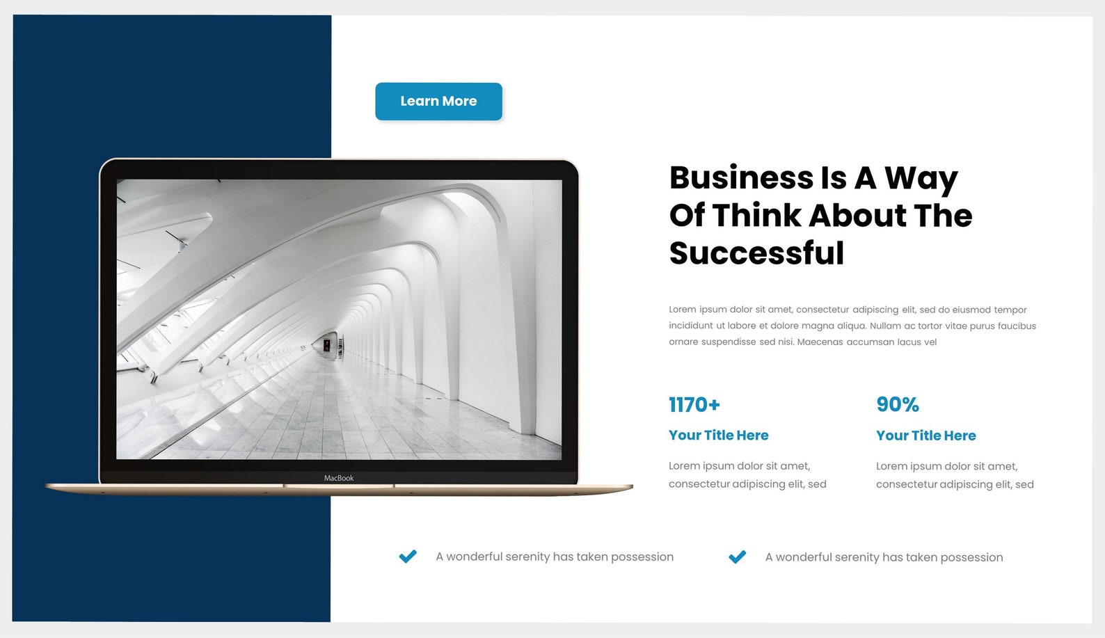 Blue Powerpoint Presentation Template Navy Dark Blue, Clean Business ...