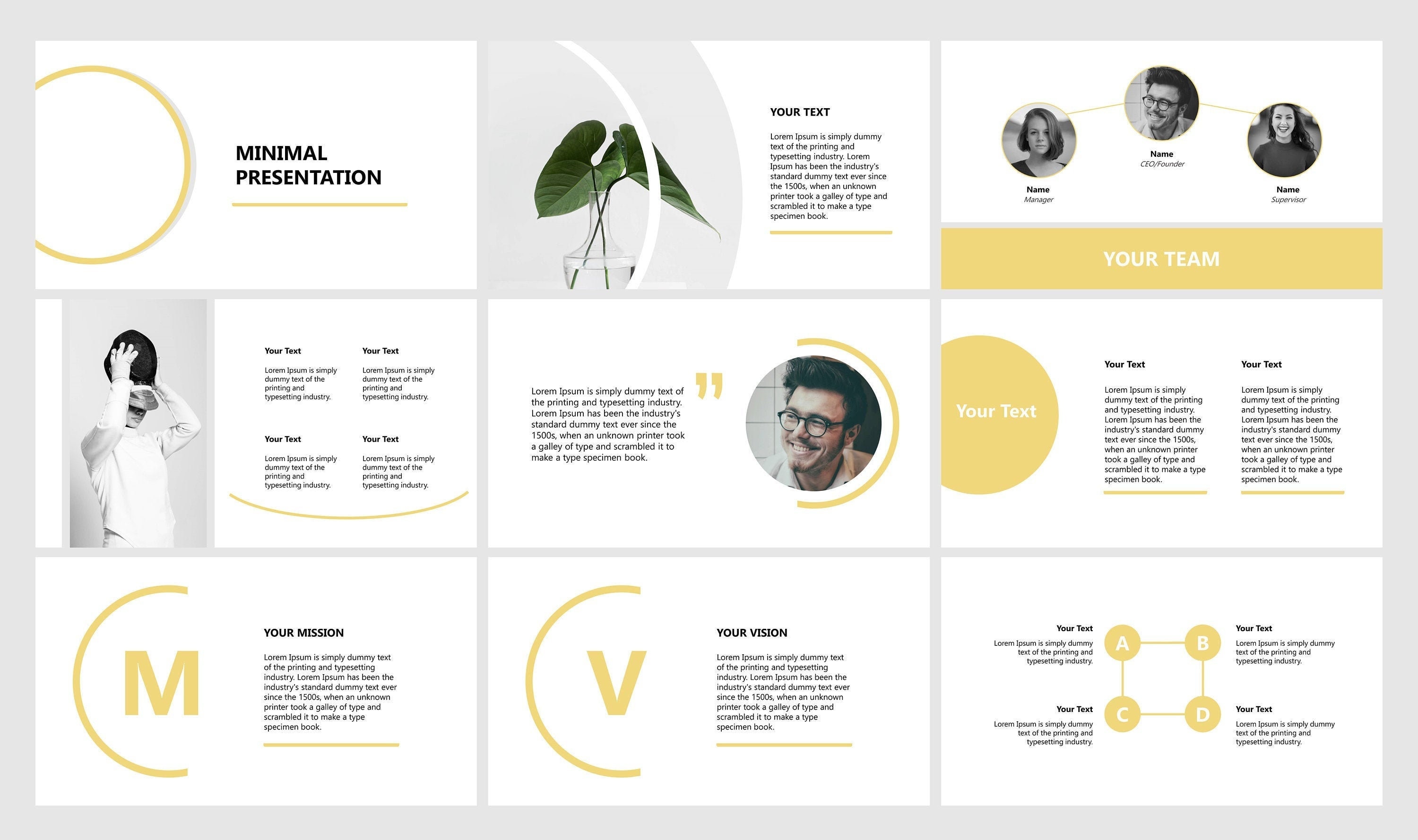 Plantilla de PowerPoint minimalista moderna y limpia | Etsy