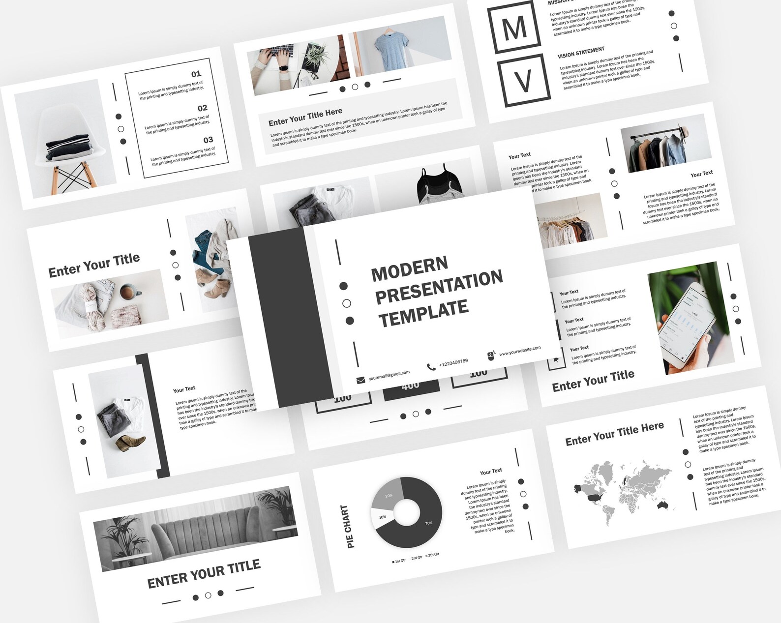 Modern and Minimal Magazine Style Powerpoint Presentation - Etsy