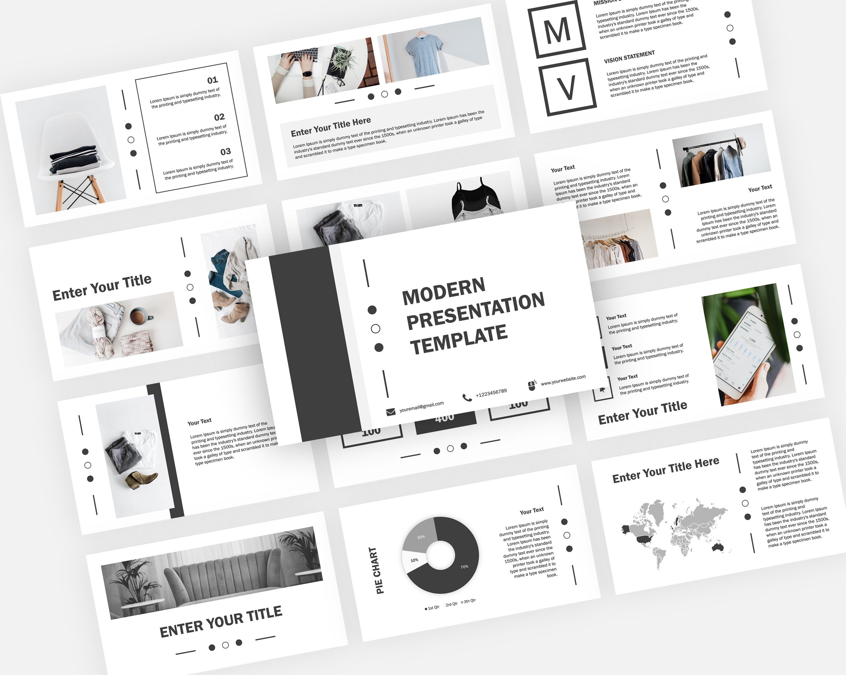 Modern and Minimal Magazine Style Powerpoint Presentation - Etsy
