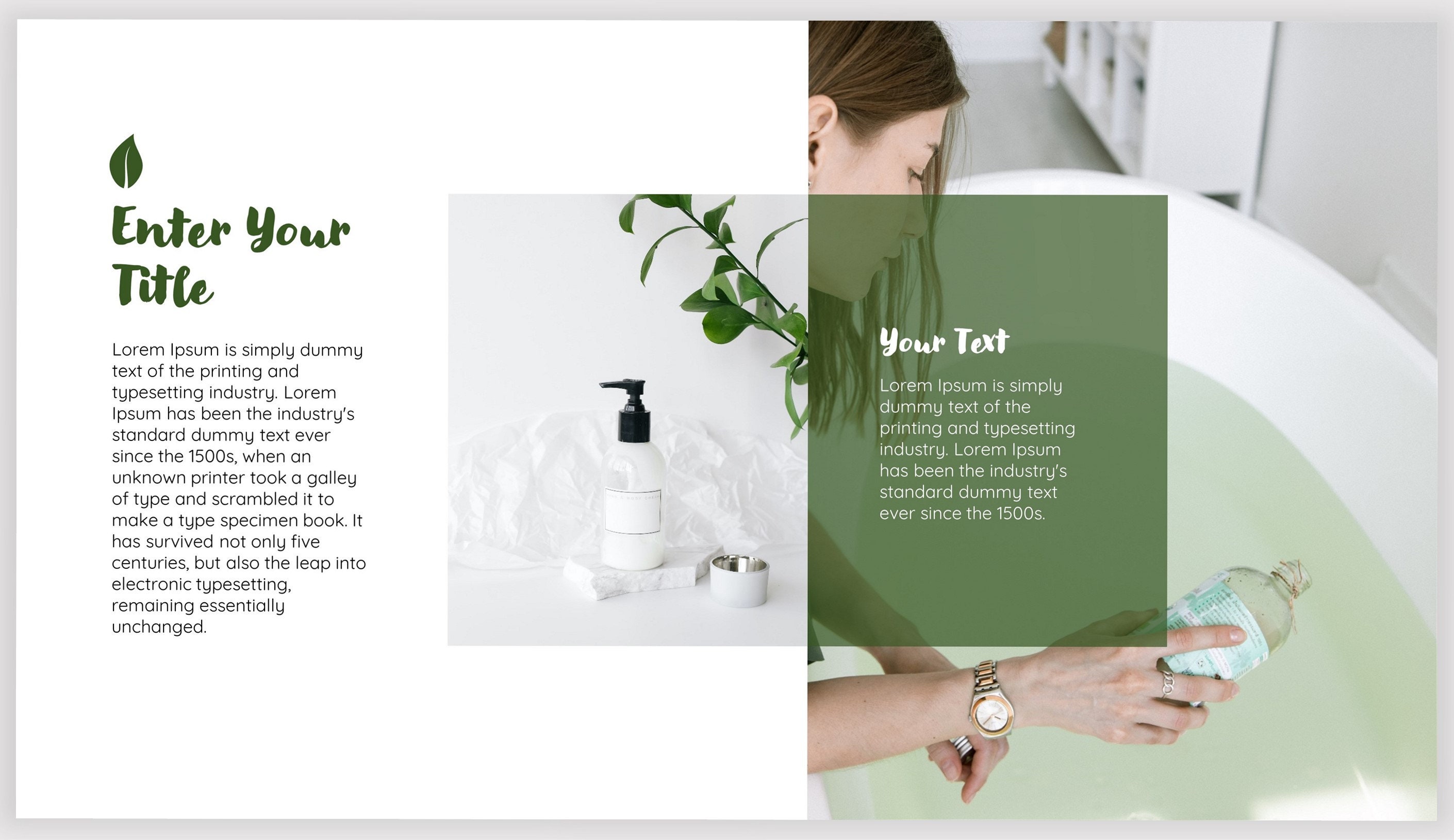 Green Powerpoint Presentation Template, Magazine Style Editable ...