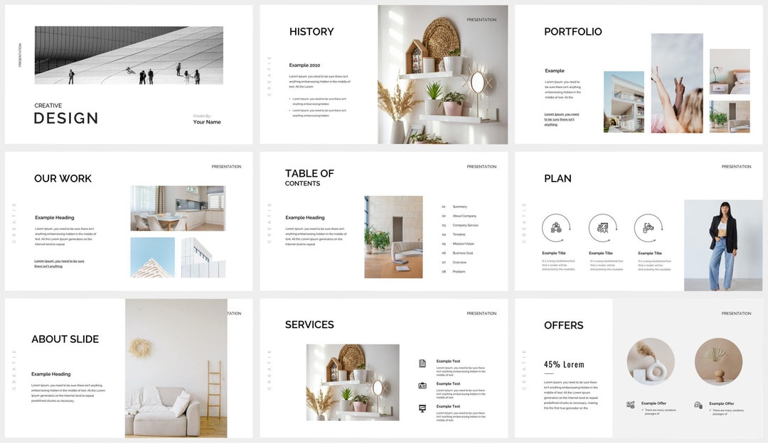 Creative and Modern Magazine Style Powerpoint Presentation Template ...