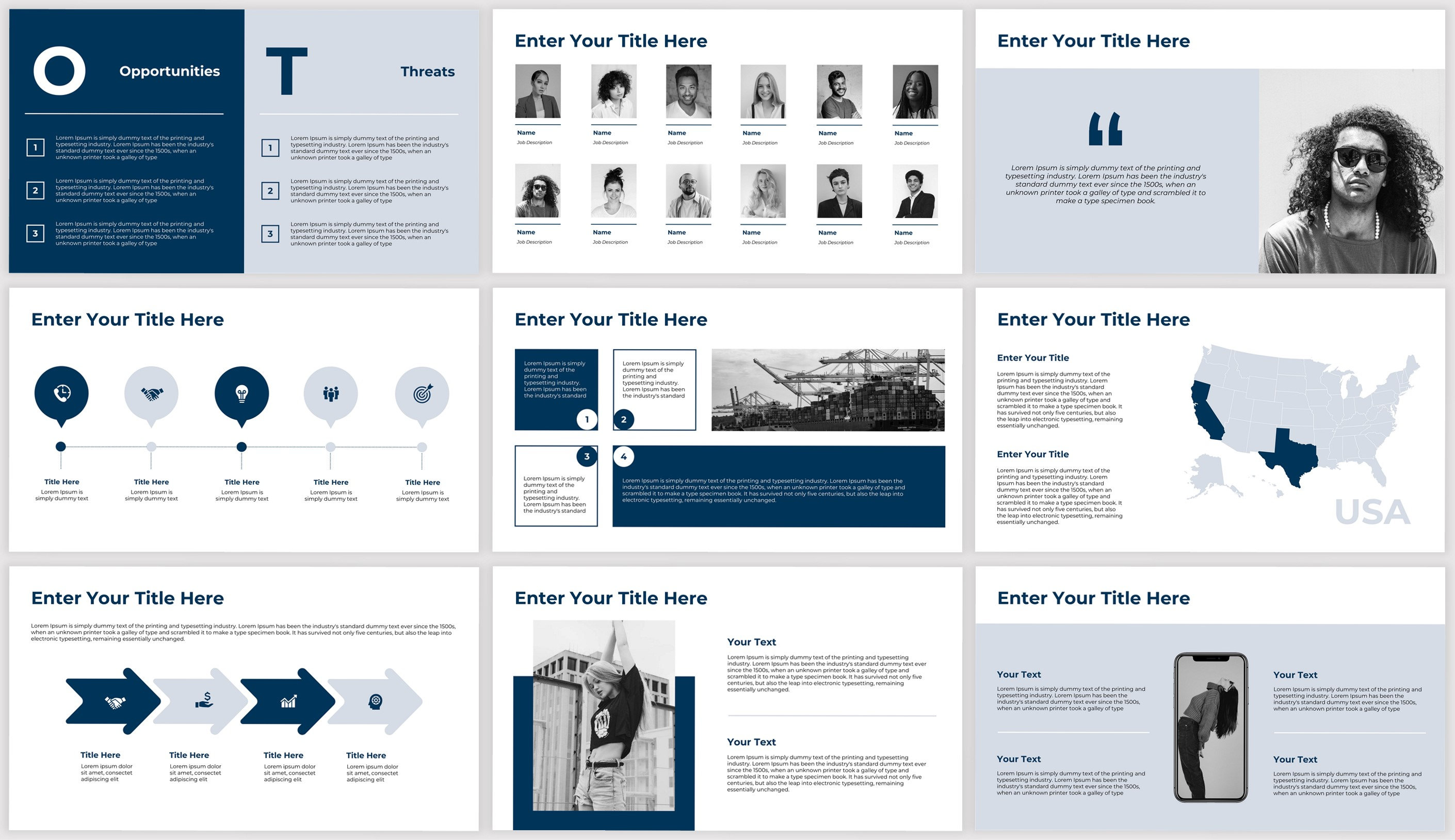 Blue Powerpoint Presentation Template Navy Dark Blue, Clean Business ...