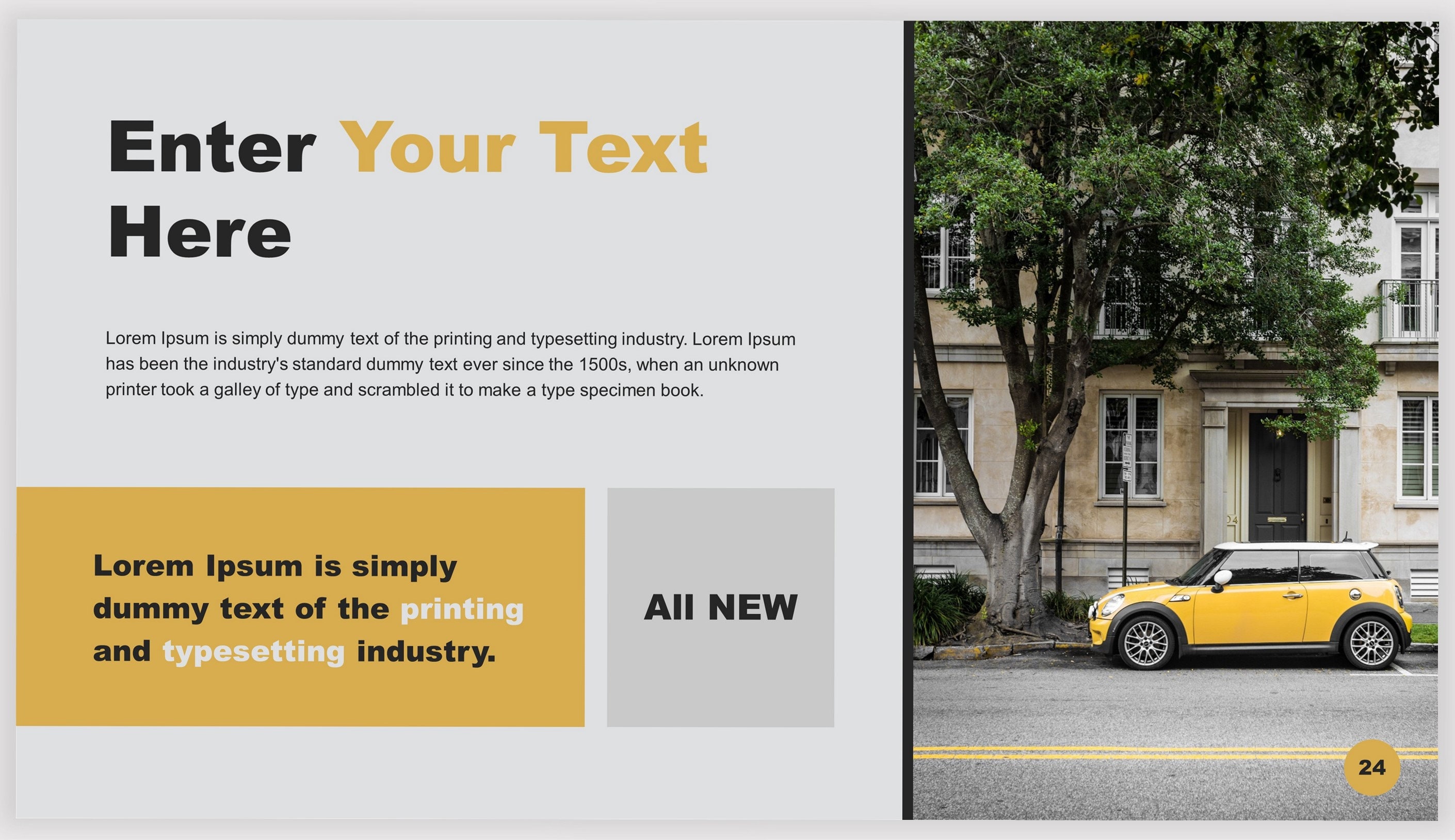 Yellow and Gray Minimal Modern Presentation, Clean Business Pitch Deck ...