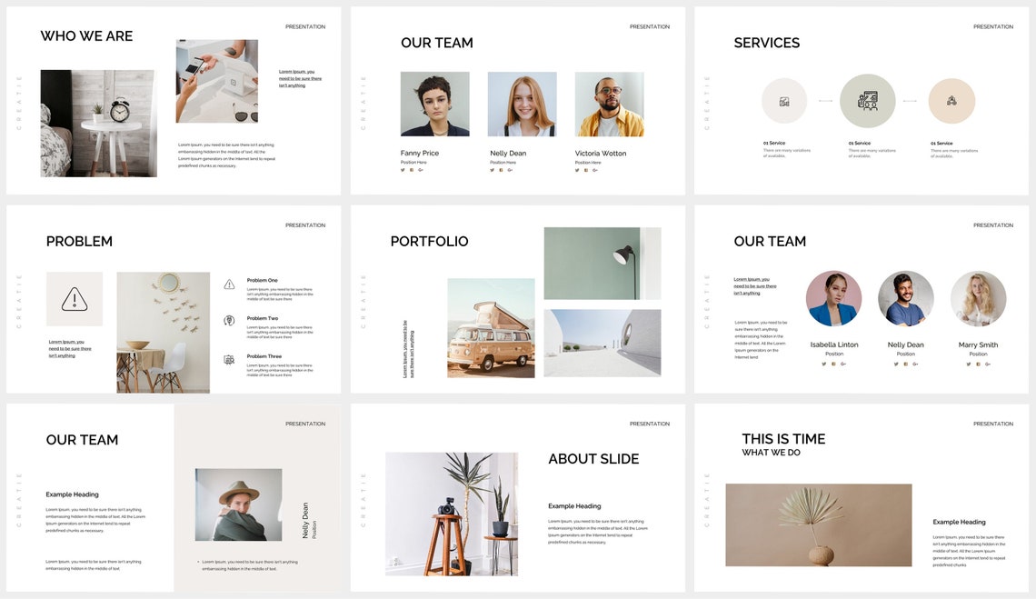 Creative and Modern Magazine Style Powerpoint Presentation Template ...
