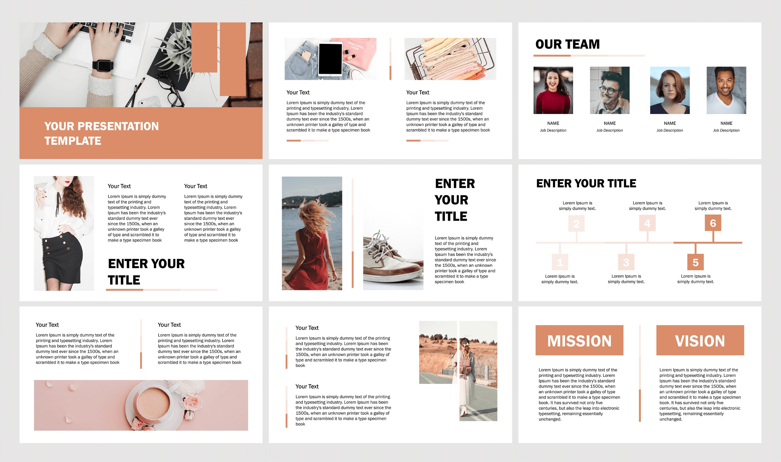 Simple and Modern Magazine Style PowerPoint Template Easily | Etsy