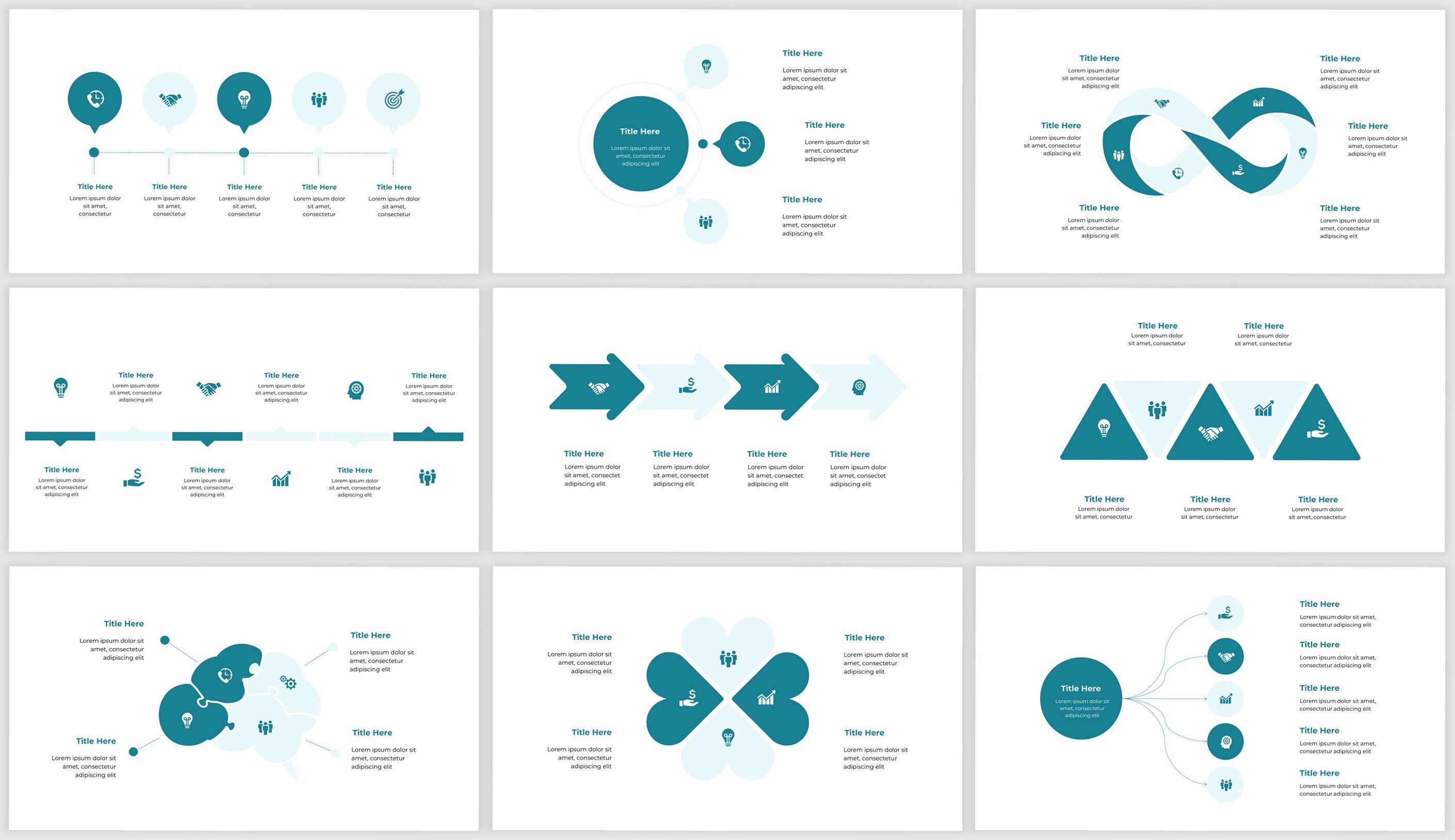 Clean Powerpoint Presentation Template Aqua Blue, Minimal Business ...