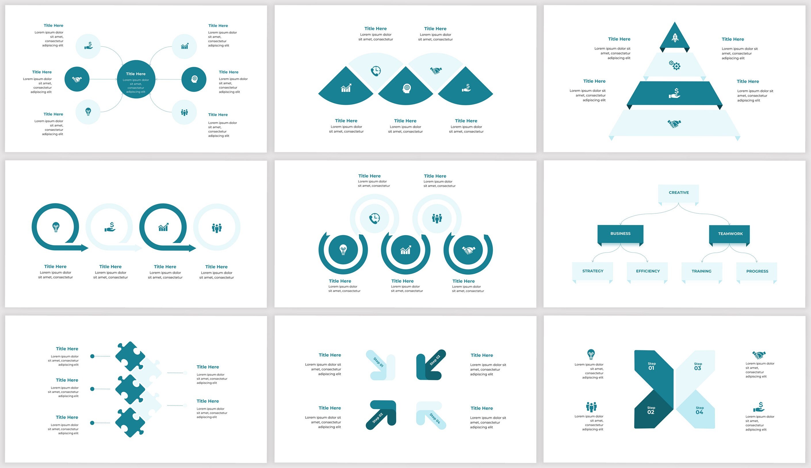 Clean Powerpoint Presentation Template Aqua Blue, Minimal Business ...