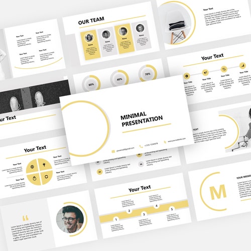 Minimal Modern Clean Style Powerpoint Template - Etsy