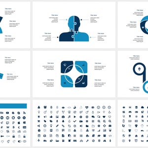 Blue Powerpoint Presentation Template Navy Dark Blue, Clean Business ...