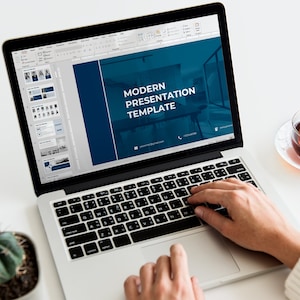 Blue Powerpoint Presentation Template Navy Dark Blue, Clean Business ...