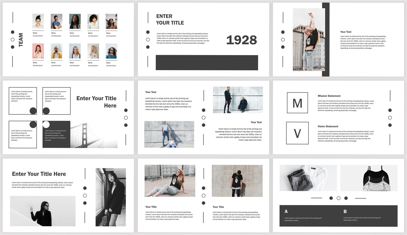 Modern and Minimal Magazine Style Powerpoint Presentation Template ...