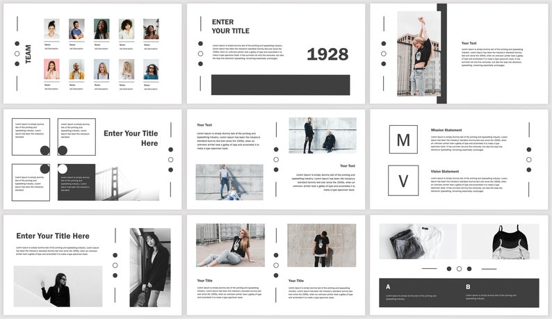 Modern and Minimal Magazine Style Powerpoint Presentation Template ...