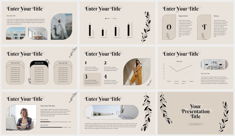 Beige Powerpoint Presentation Template, Minimal Modern Presentation ...