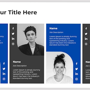 Blue and Black Powerpoint Presentation Template, Clean Business Pitch ...