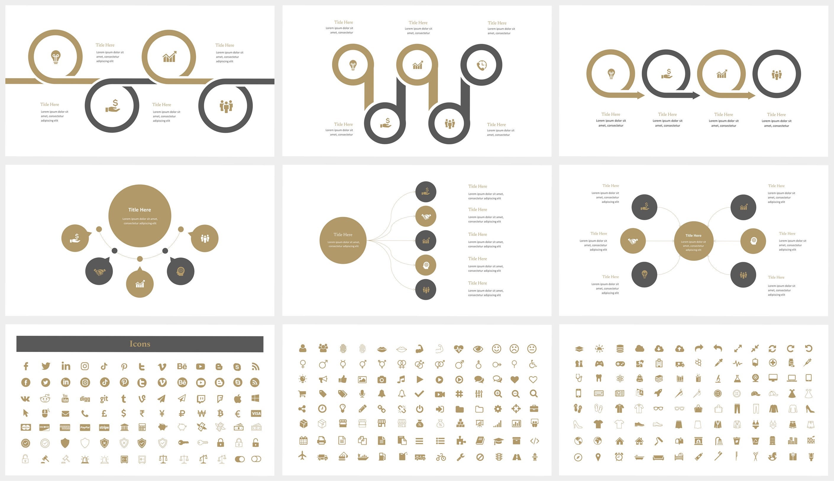 Gold Powerpoint Presentation Template, Minimal Modern Presentation ...