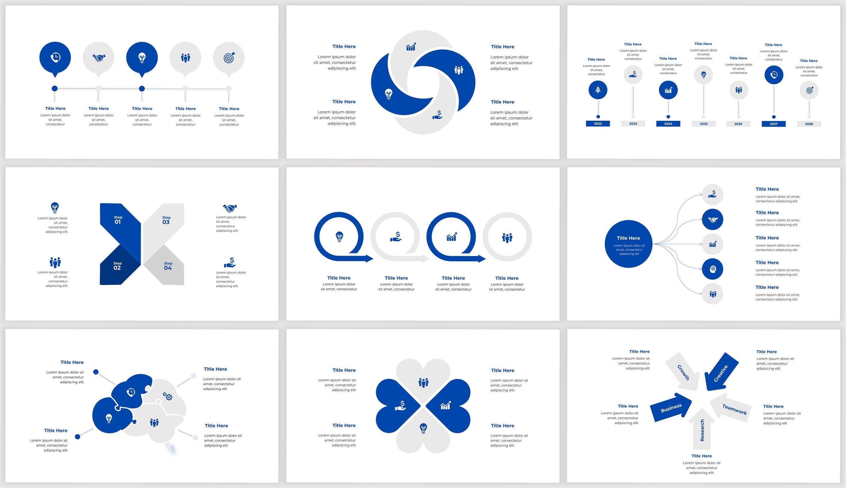Blue and Black Powerpoint Presentation Template, Clean Business Pitch ...