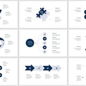 Blue Powerpoint Presentation Template Navy Dark Blue, Clean Business ...