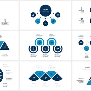 Blue Powerpoint Presentation Template Navy Dark Blue, Clean Business ...