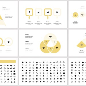 Minimal, Modern and Clean Powerpoint Template, Minimalist Yellow ...