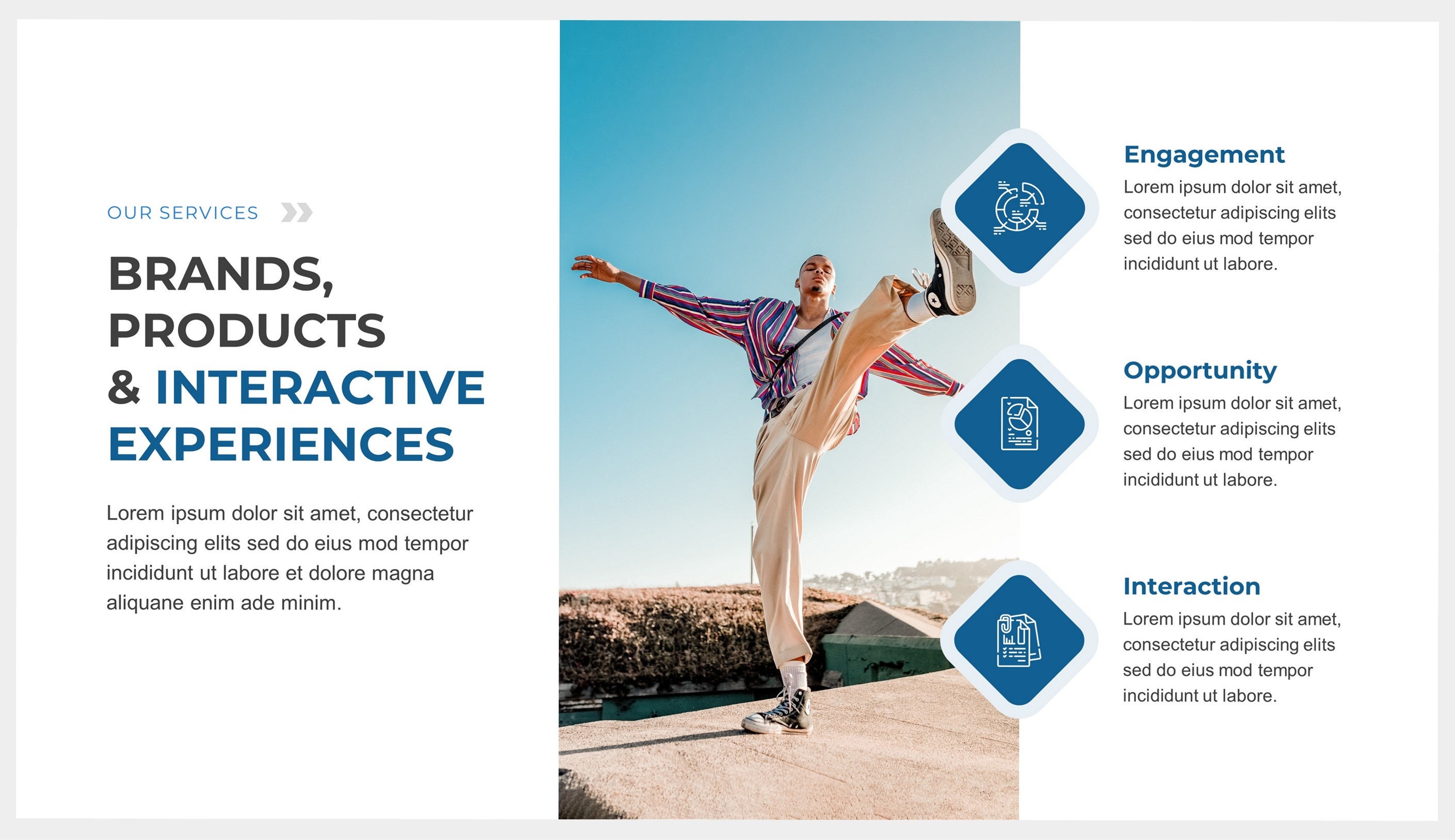 Blue Presentation, Clean Business Pitch Deck Template, Simple ...
