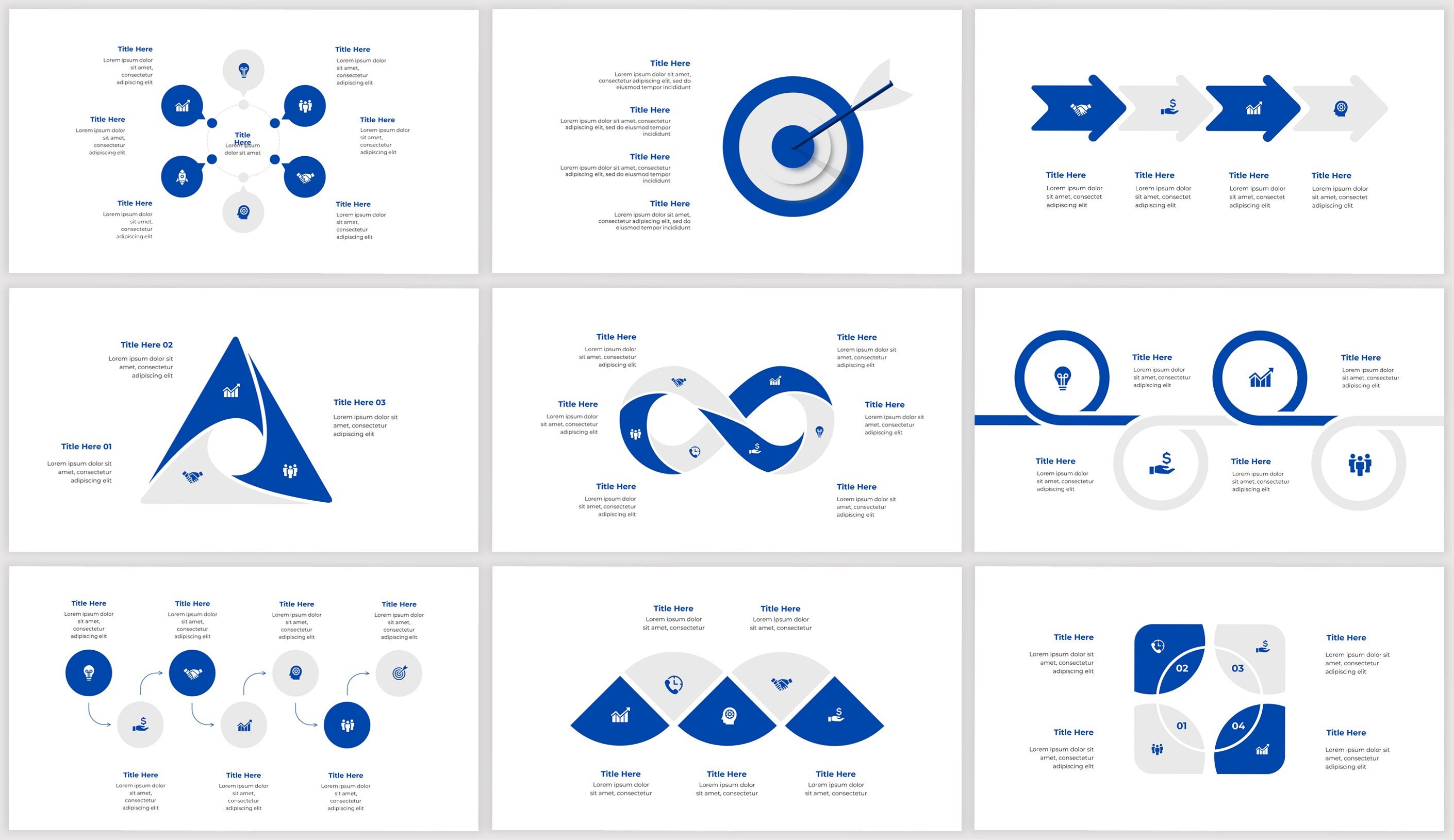 Blue and Black Powerpoint Presentation Template, Clean Business Pitch ...