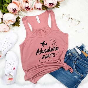 Adventure Awaits,adventure Tank,adventure Shirt,camping Shirts,mountain ...