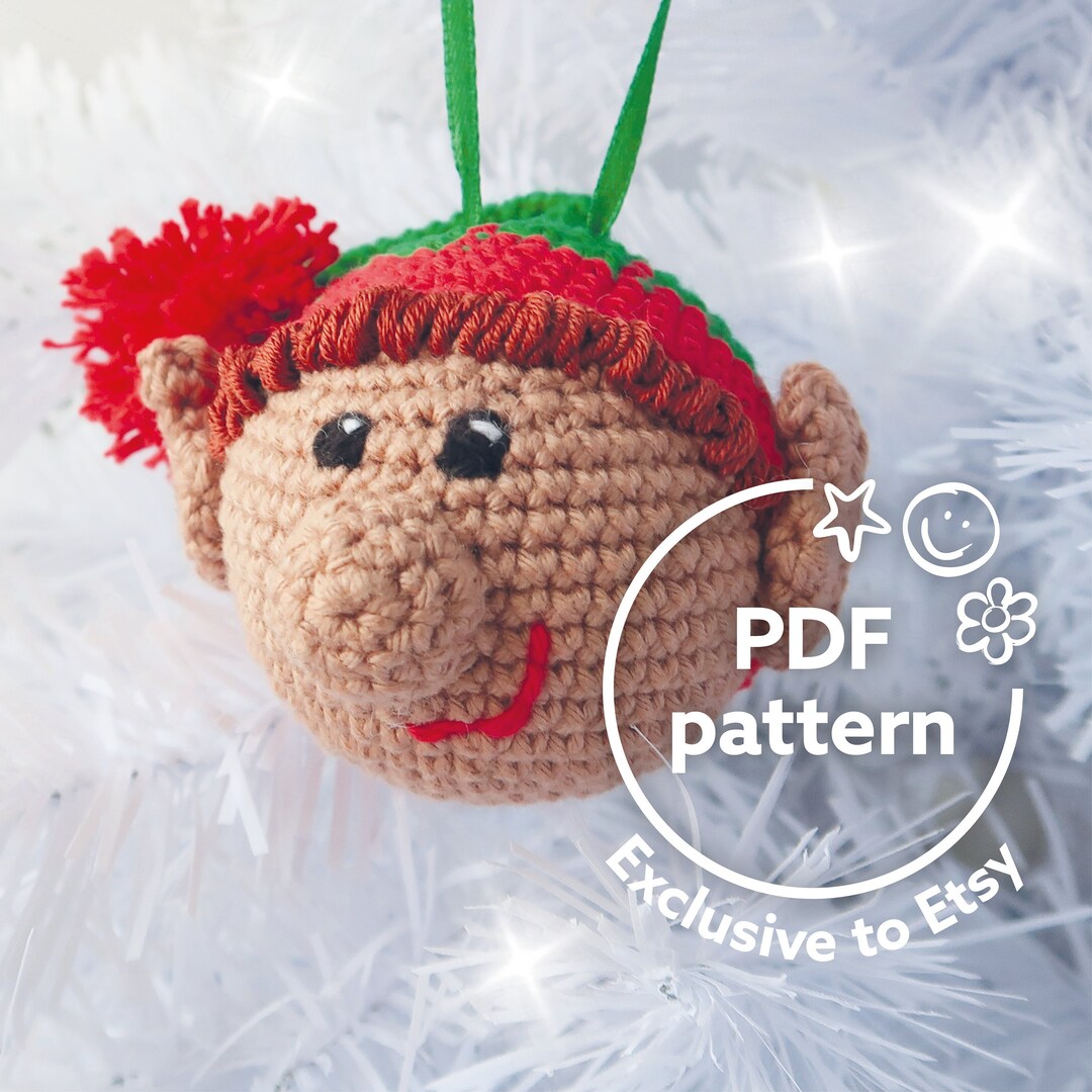 Elf Bauble Crochet Pattern, Amigurumi Christmas Tree Decoration - Etsy