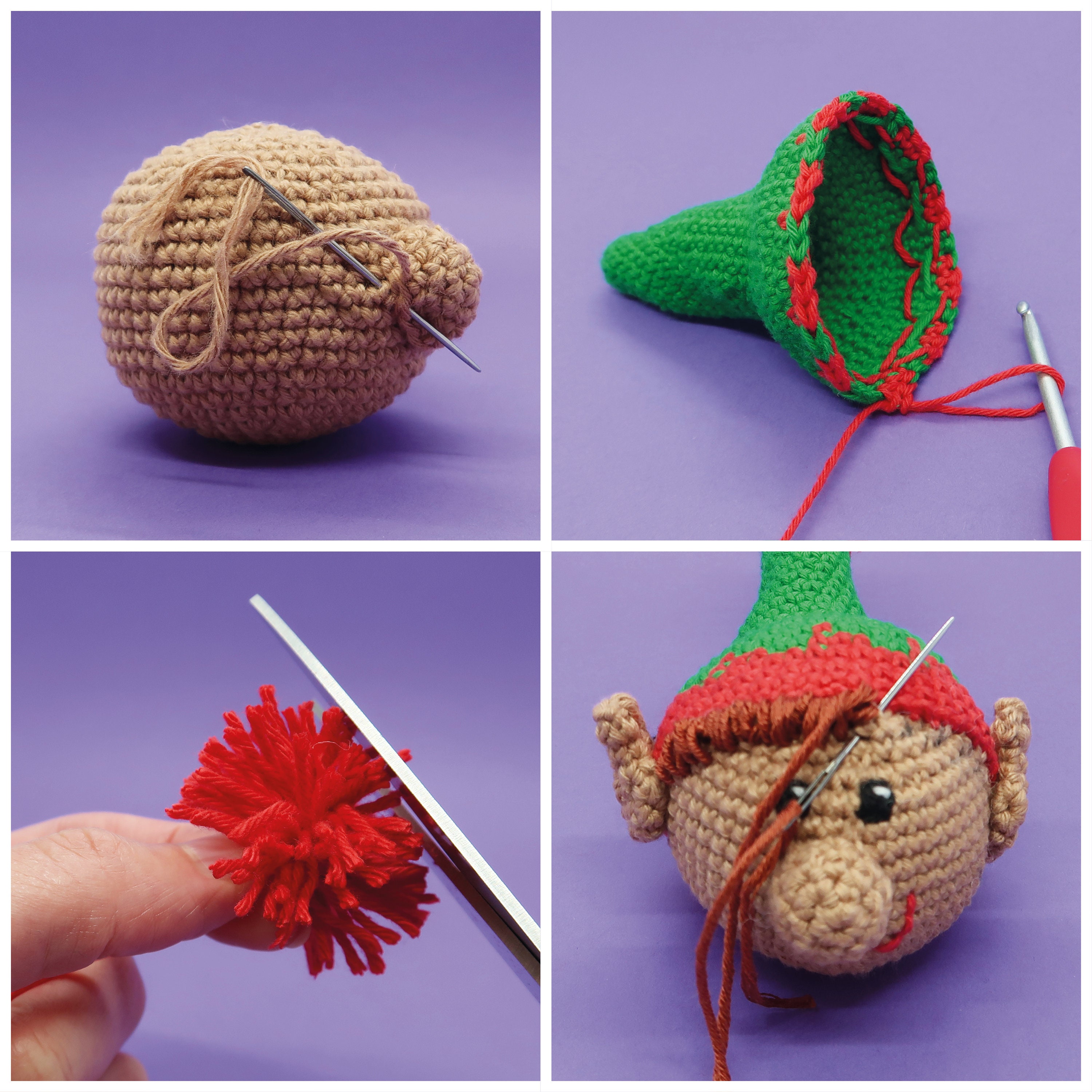 Elf Bauble Crochet Pattern, Amigurumi Christmas Tree Decoration - Etsy