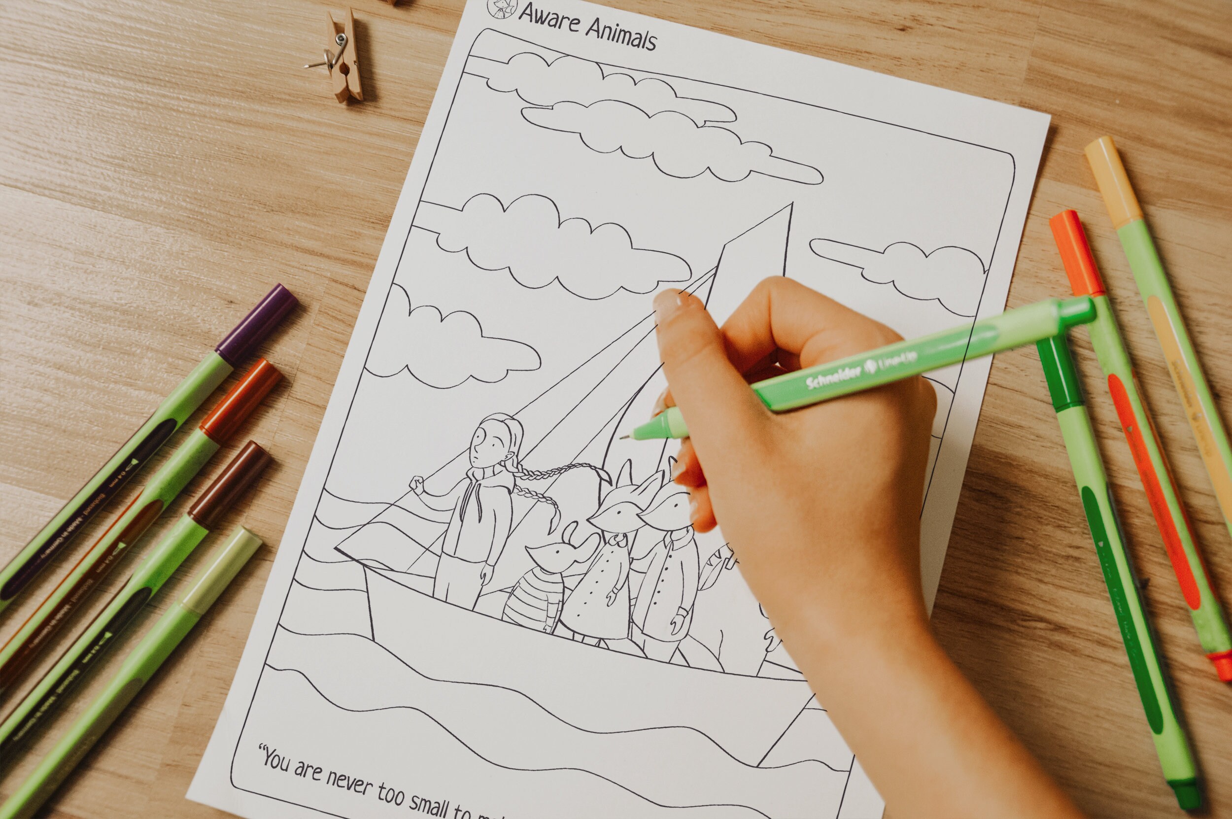 Printable Adult Coloring Page, Animals Illustration, Coloring Sheet ...