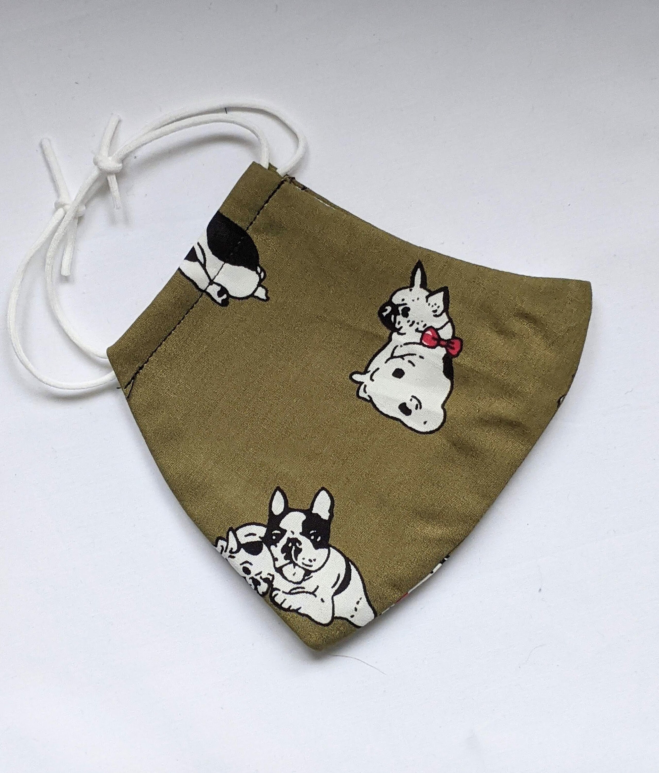 Reusable Face Mask, Breathable Cotton Mask, French Bulldog Fabric ...