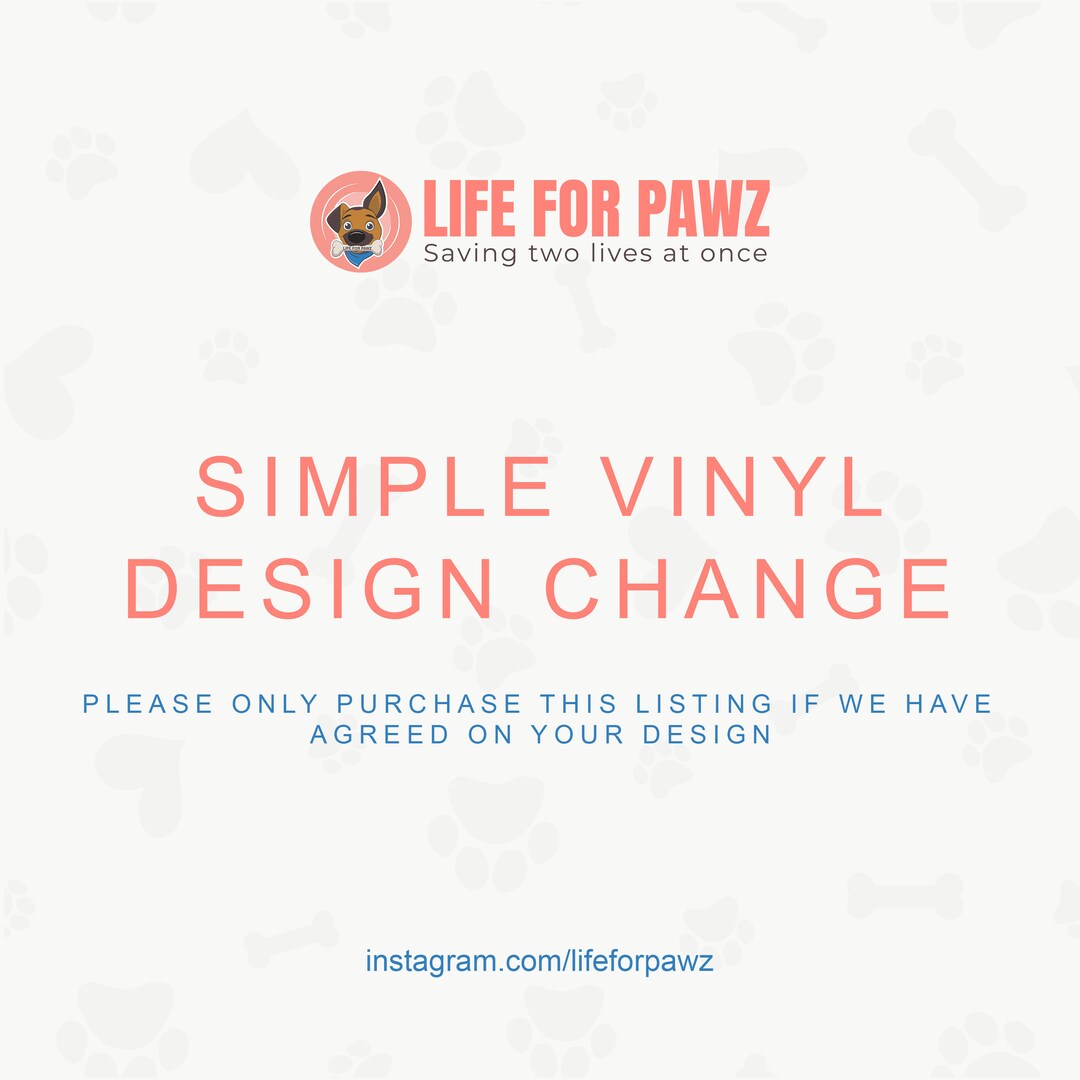 SIMPLE - Vinyl Only - Custom Design Change - Contact Us Before ...