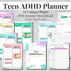 ADHD Planner for Teens | Focus & Productivity Printable | Teen ...