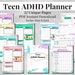 ADHD Planner for Teens | Focus & Productivity Printable | Teen ...