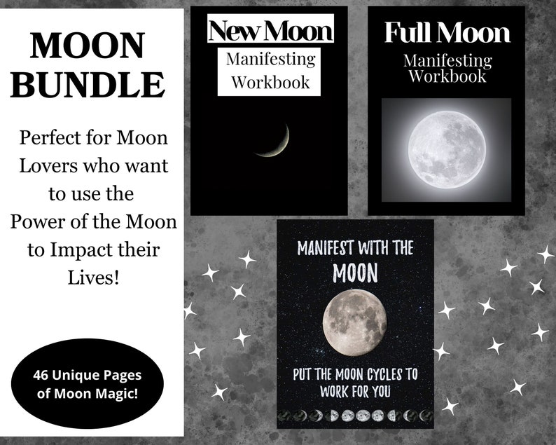 Moon Phase Journal, Moon Planner, Moon Phase, Manifestation Planner ...