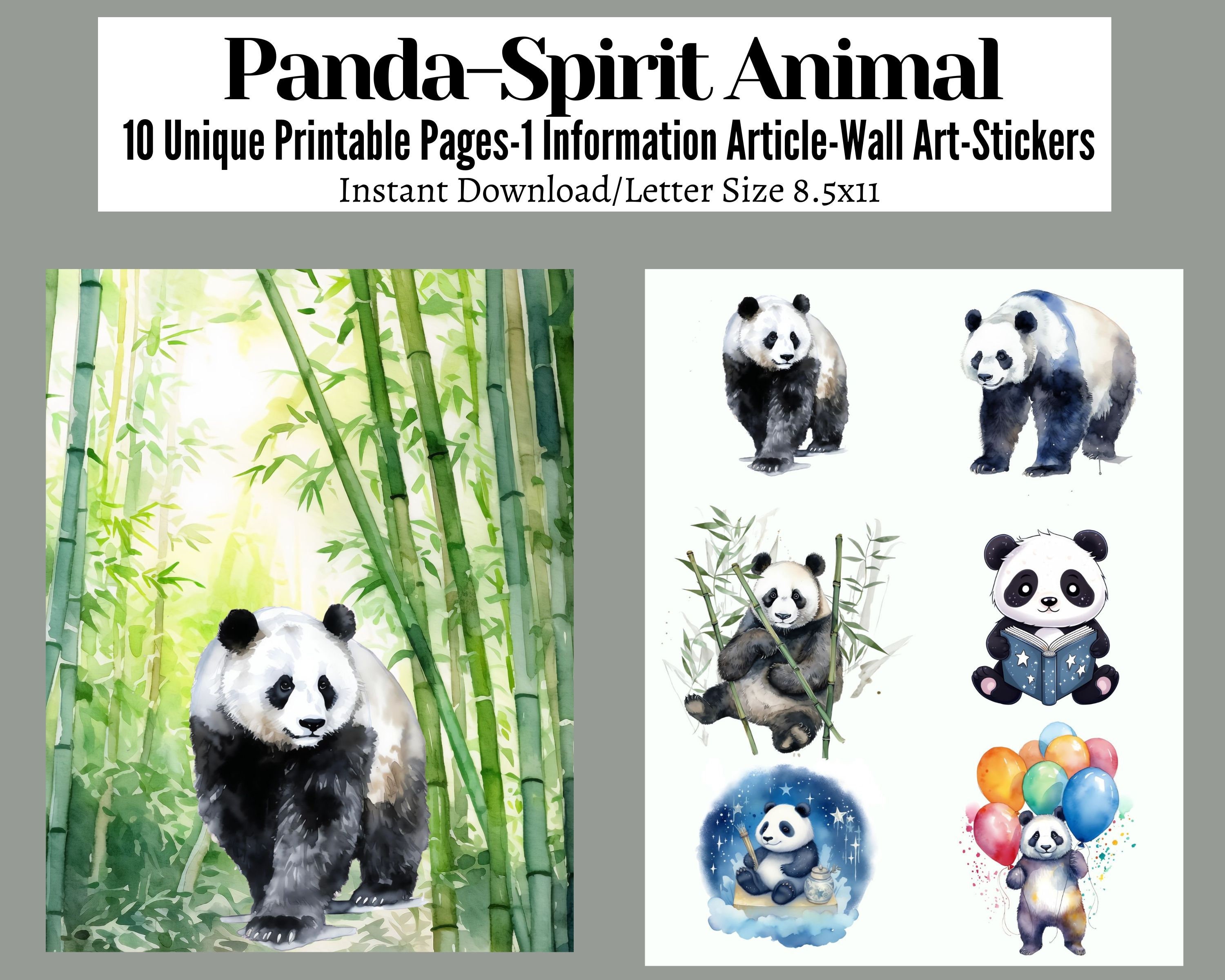 Panda, My Spirit Animal, Spirit Guide, Panda Spirit Animal Printable ...