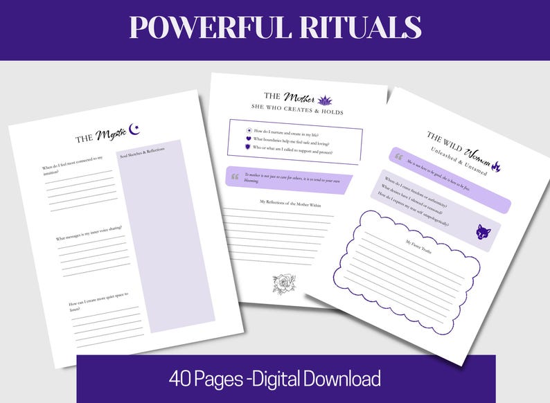 Archetypes of the Soul Journal | 40 Page Mystical Archetype Workbook ...