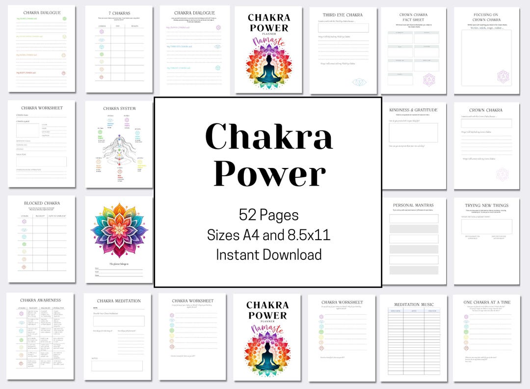 Chakra Power, Chakra Healing Workbook, Chakras Journal, Crystal Healing ...
