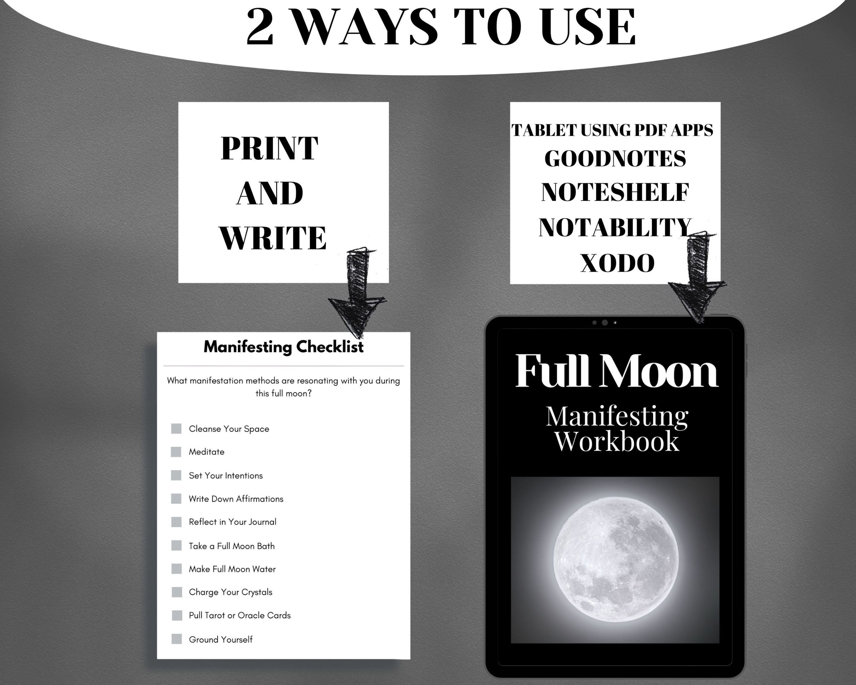 Moon Phase Journal, Moon Planner, Moon Phase, Manifestation Planner ...