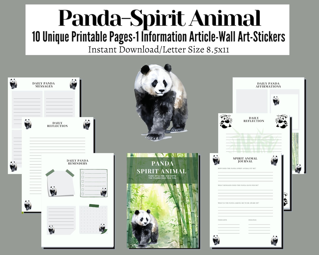 Panda, My Spirit Animal, Spirit Guide, Panda Spirit Animal Printable ...