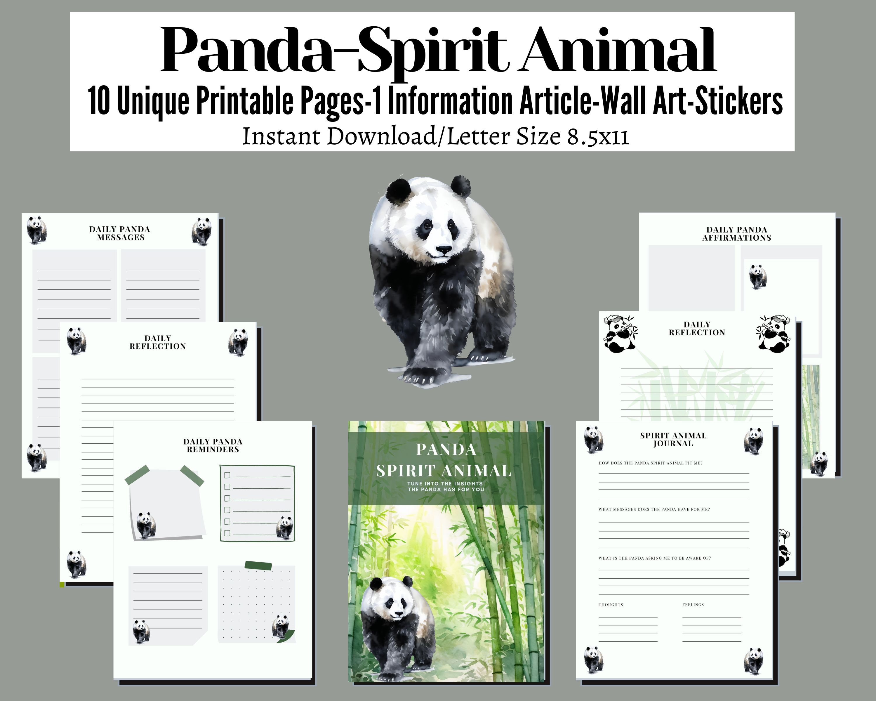 Panda, My Spirit Animal, Spirit Guide, Panda Spirit Animal Printable ...