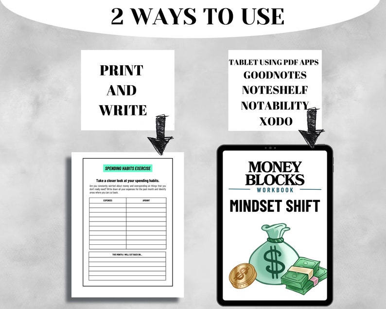Clear Money Blocks, Mindset Journal, Growth Mindset, Savings Challenge ...