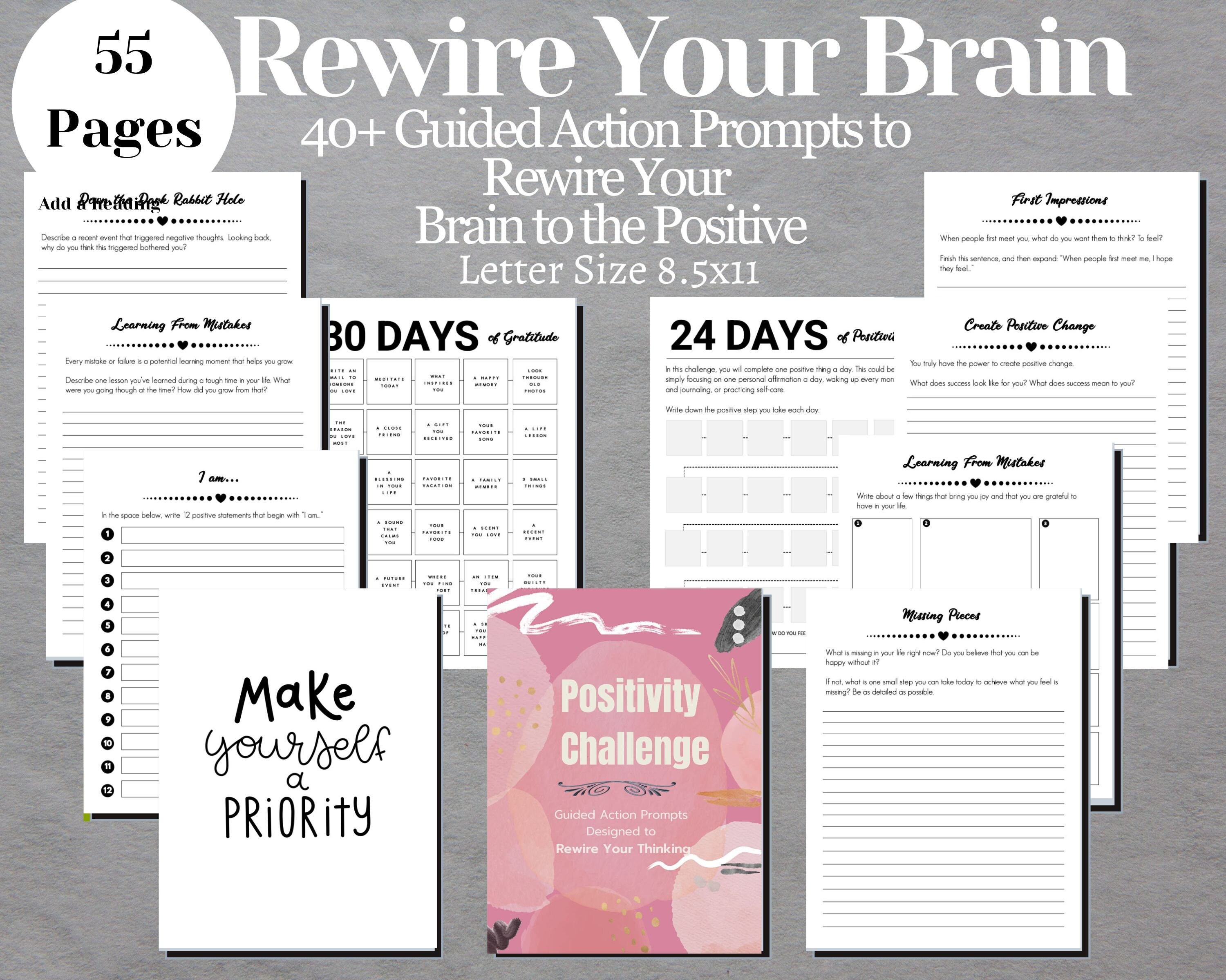 Growth Mindset Journal, Mindset Therapy, Rewire Your Brain, Wellness ...