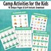 Camping Activities, Camp Kids, Scavenger Hunt, I SPY, Bingo, Charades ...