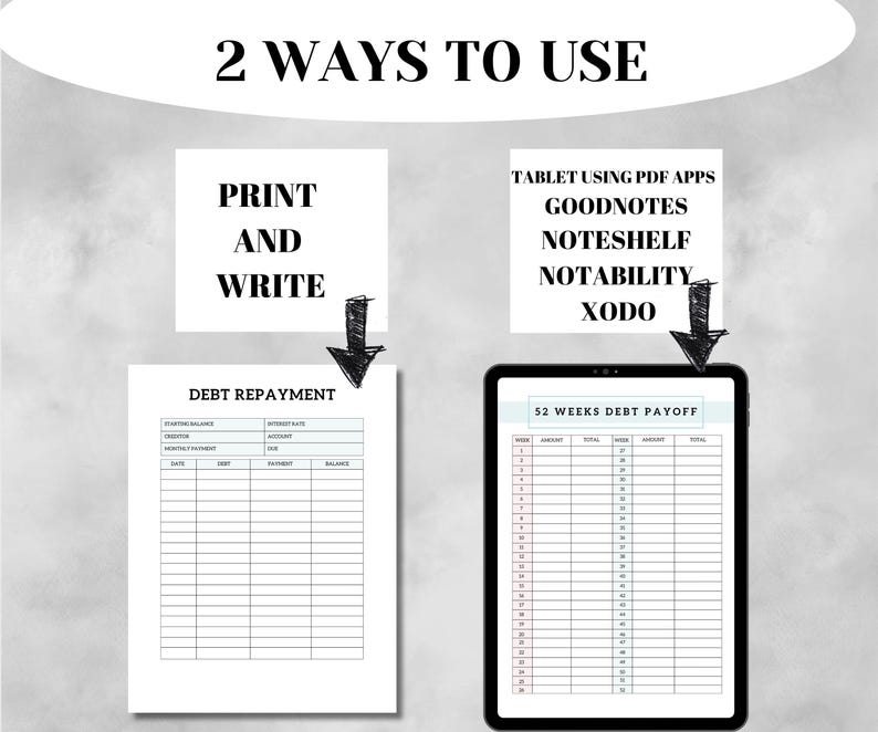 ADHD Debt Tracker Printable PDF, Crush Your Debt Planner, Bill & Credit ...
