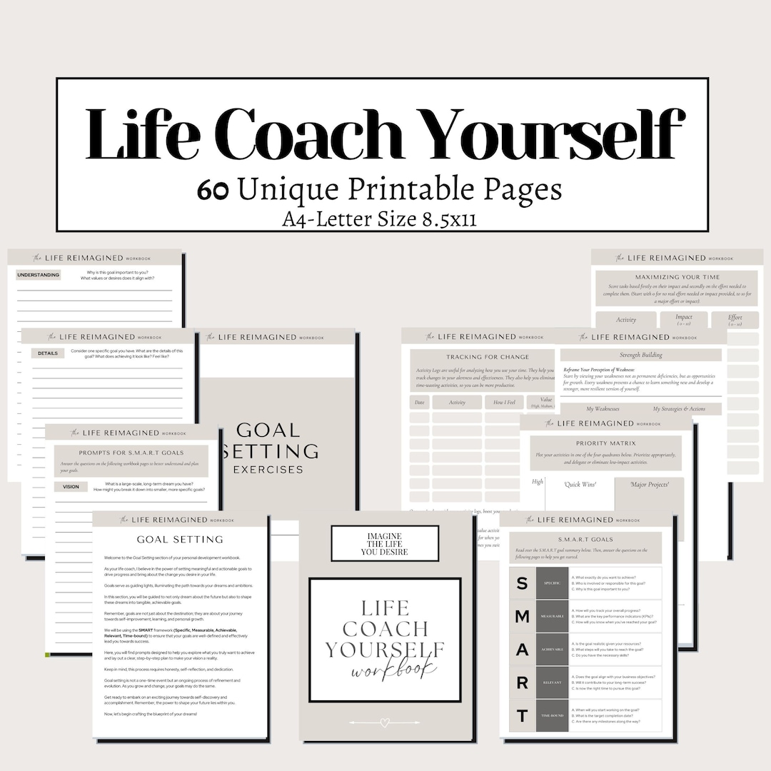 Life Coach Yourself Workbook PDF | Self Coaching Journal & Worksheets ...