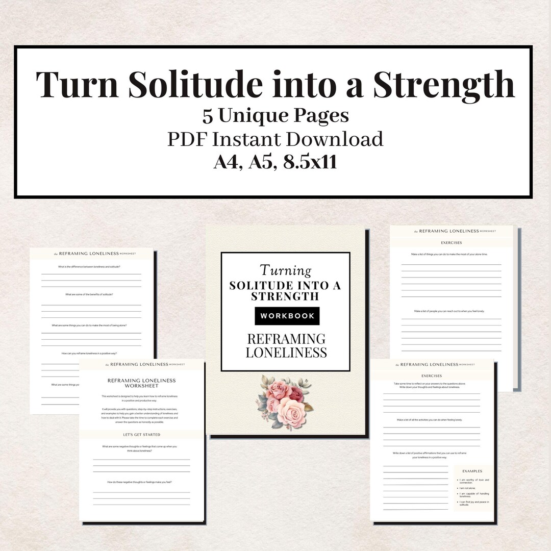 Turning Solitude Into a Strength: Printable Planner, Mental Health ...