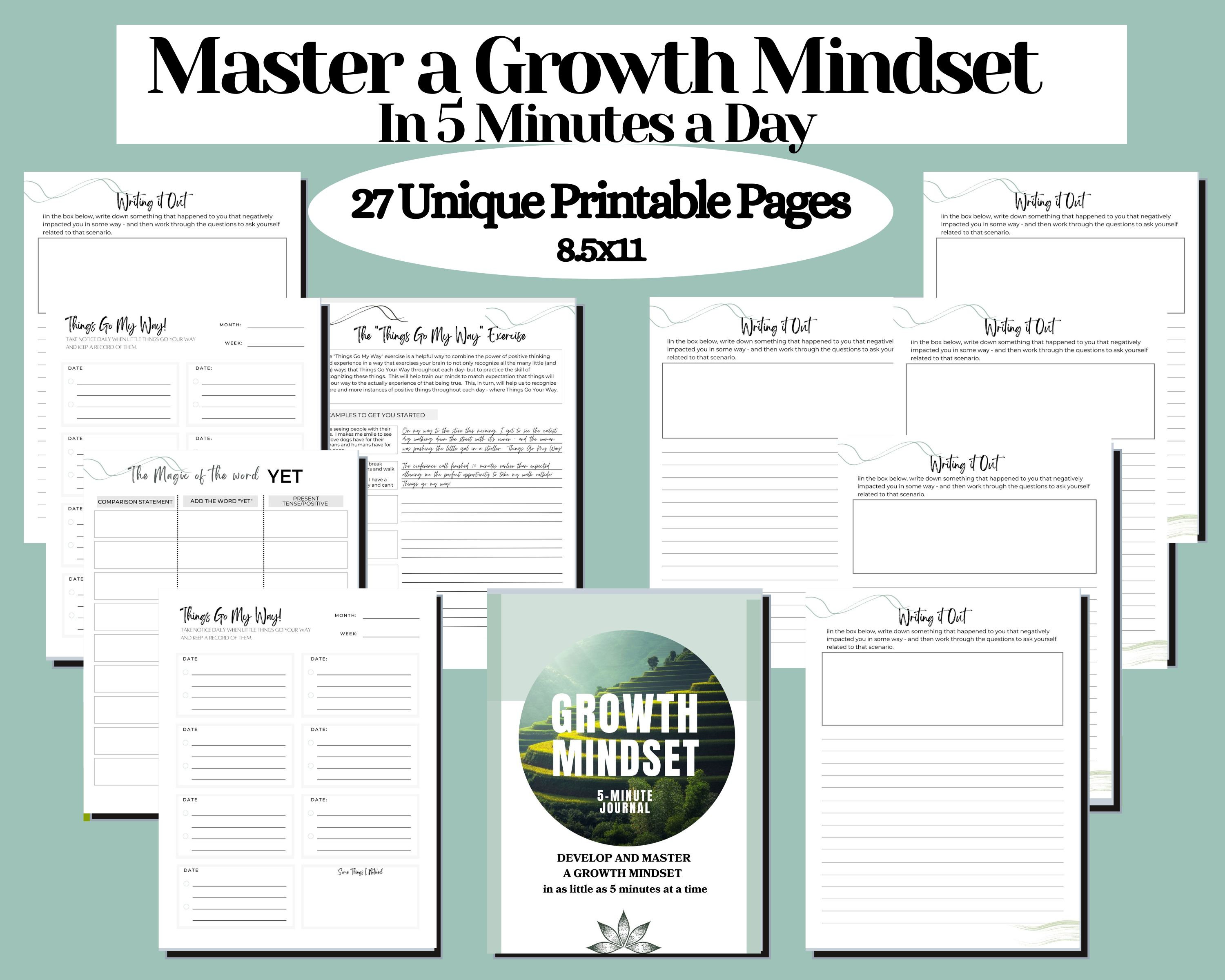 Growth Mindset, Mindset Journal, Growth Mindset for Teens Adults ...